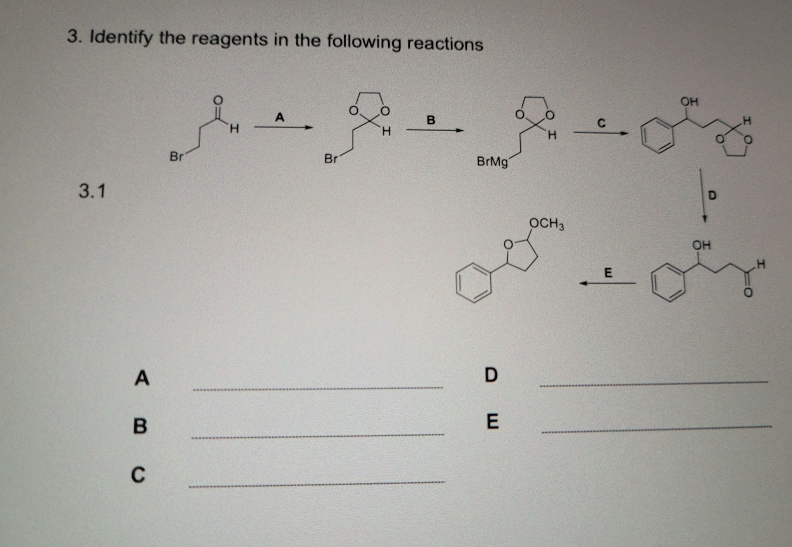 Solved Identify the reagents in the following | Chegg.com