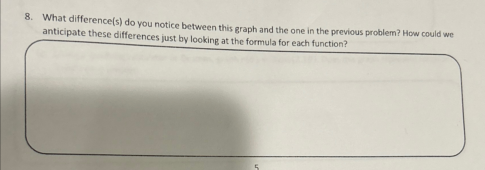 Solved What difference(s) ﻿do you notice between this graph | Chegg.com
