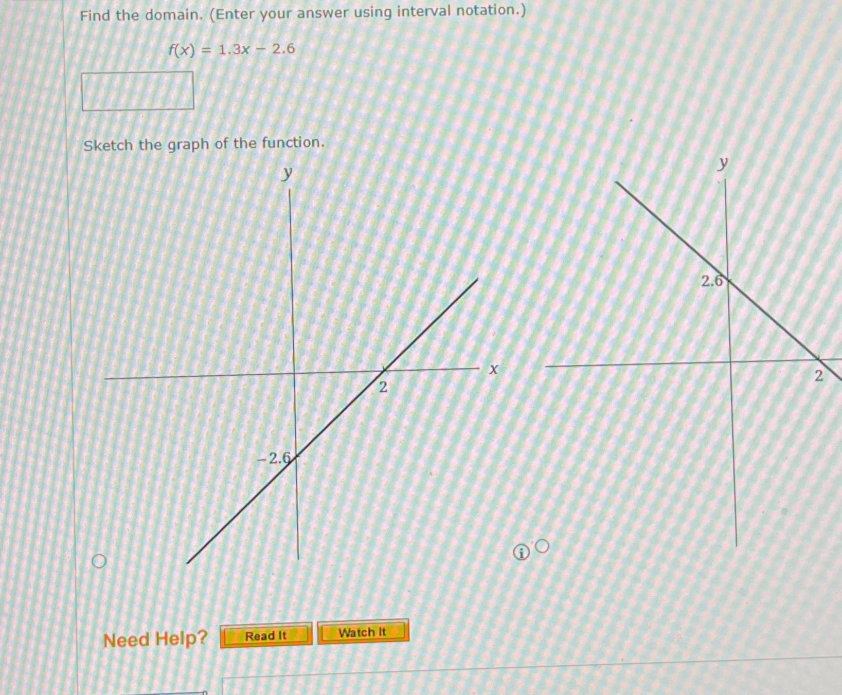 Solved Find the domain. (Enter your answer using interval | Chegg.com
