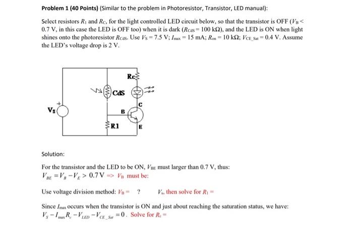 Solved Problem 1 (40 Points) (Similar to the problem in | Chegg.com Solved Problem 1 (40 Points) (Similar to the problem in | Chegg.com
