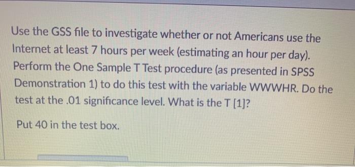 Use the GSS file to investigate whether or not | Chegg.com