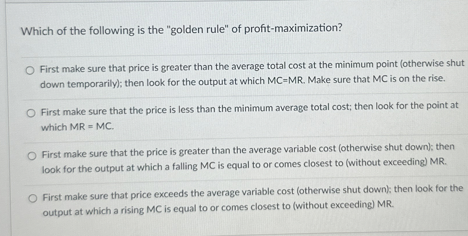 Solved Which of the following is the "golden rule" of | Chegg.com