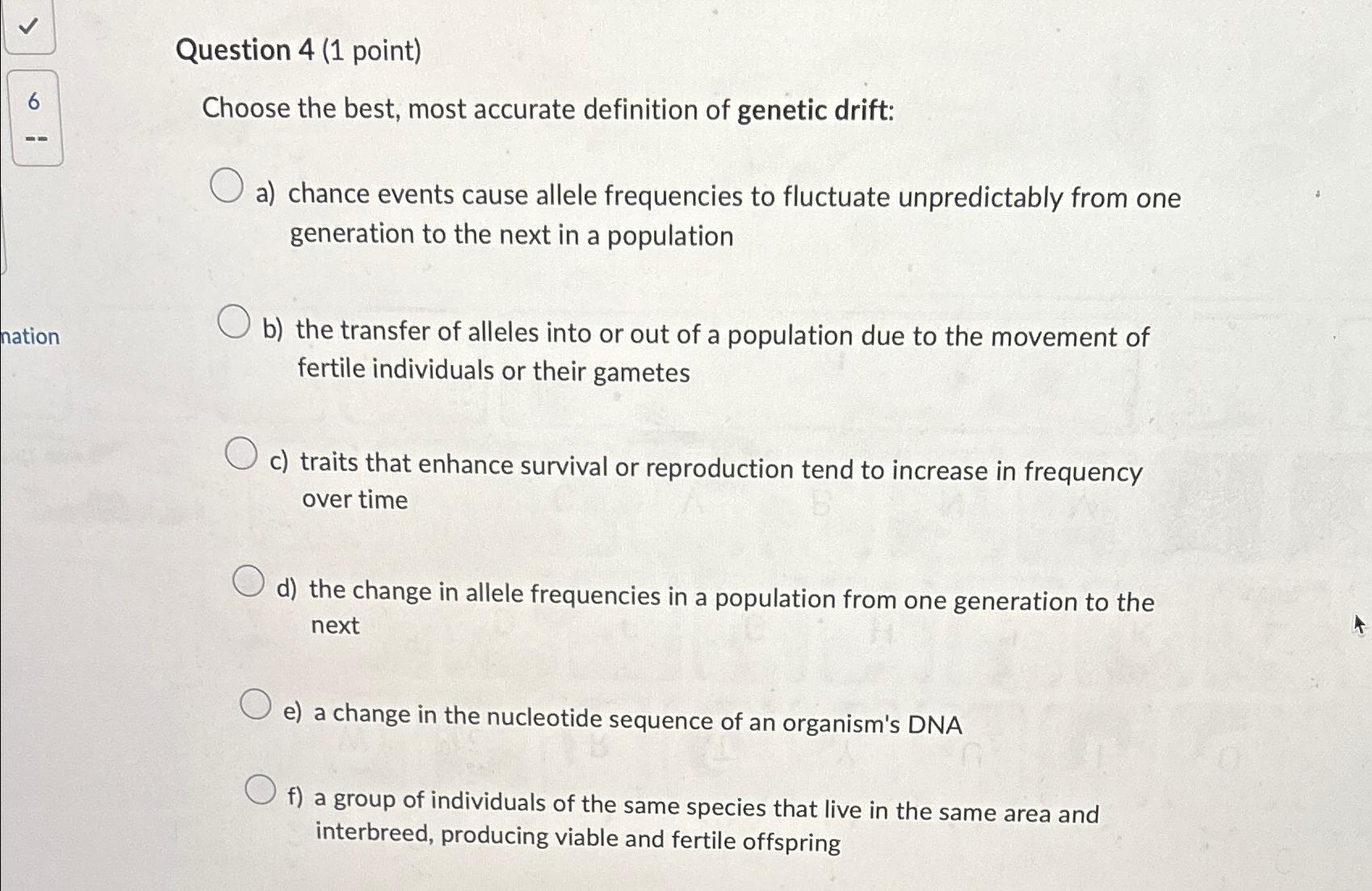 Solved Question 4 (1 ﻿point)Choose the best, most accurate | Chegg.com