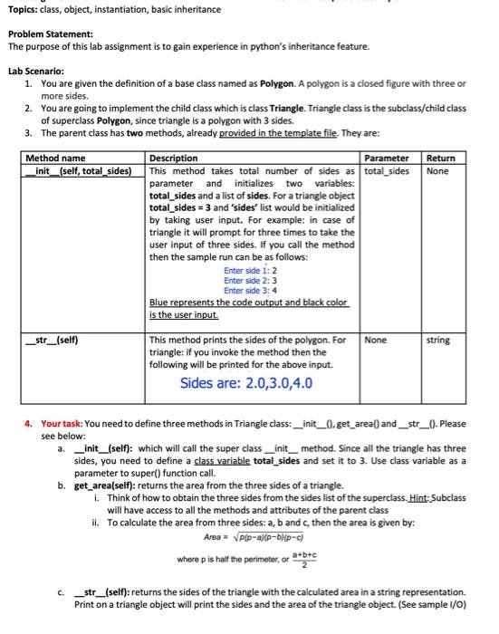 Solved import math class Polygon(object): def __init__(self, | Chegg.com