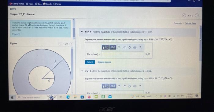 Solved Find the magnitude of the electric field at radial | Chegg.com