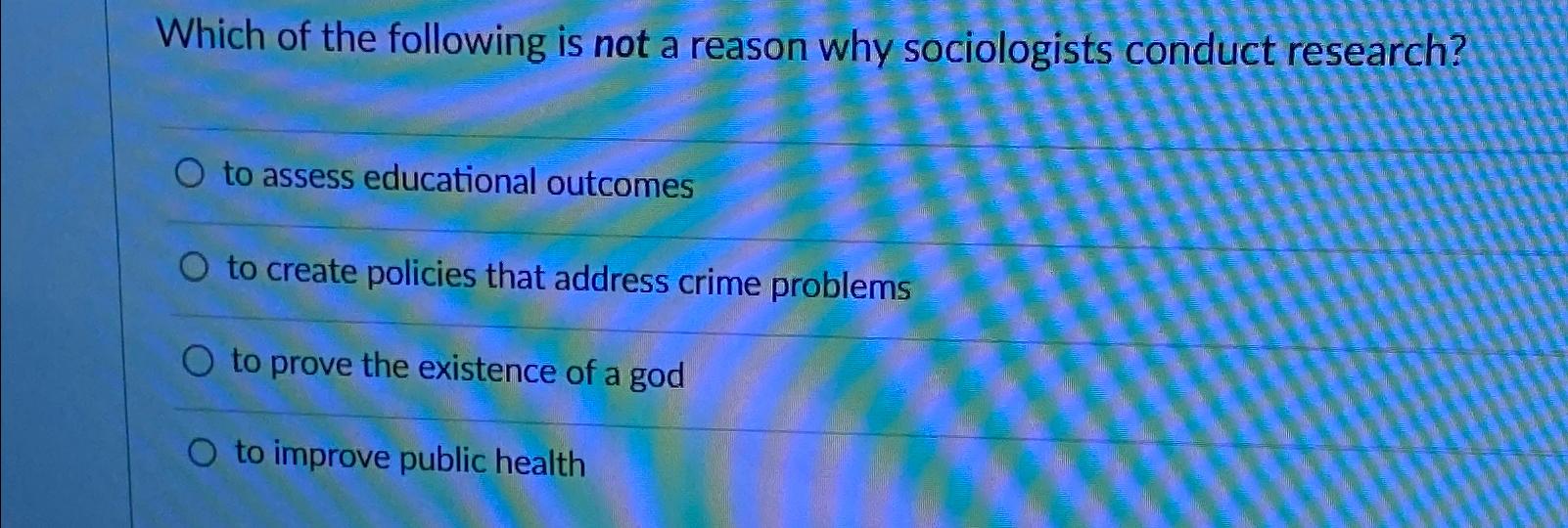 Solved Which of the following is not a reason why | Chegg.com