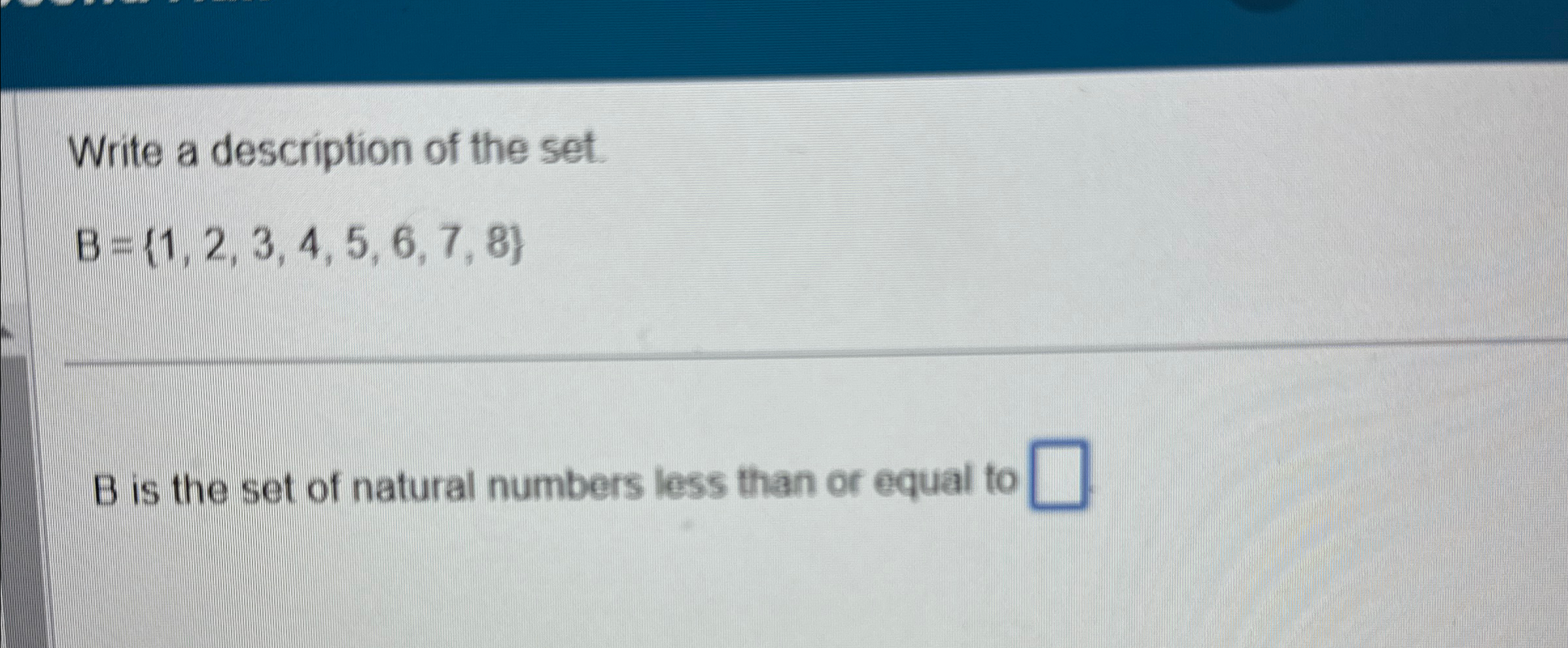 Solved Express the following set in set-builder notation.E | Chegg.com
