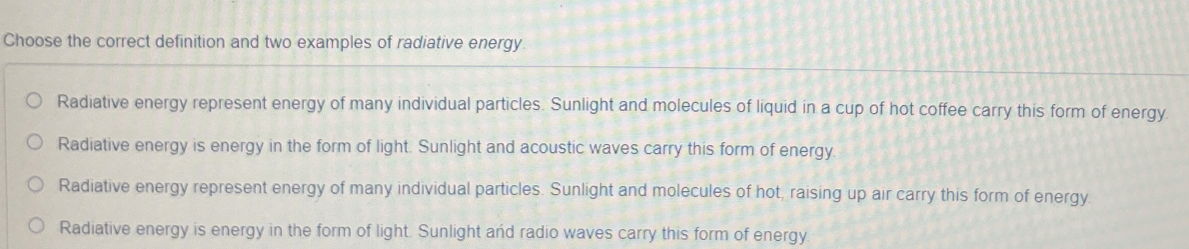 Solved Choose the correct definition and two examples of | Chegg.com
