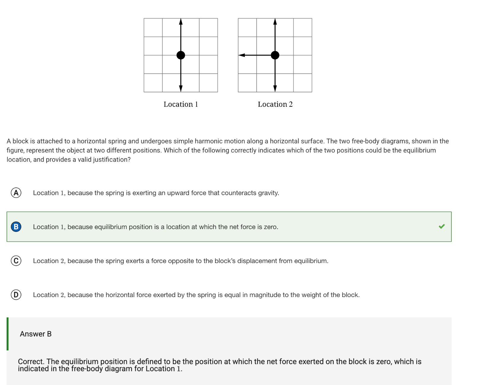 Solved A block is attached to a horizontal spring and | Chegg.com