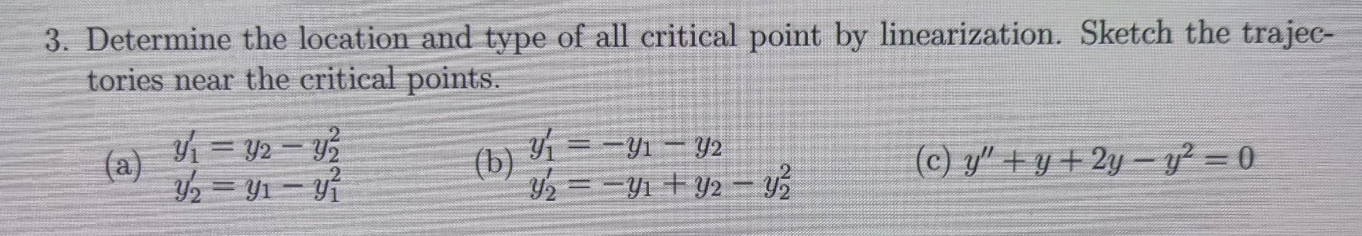 Solved 3. Determine the location and type of all critical | Chegg.com