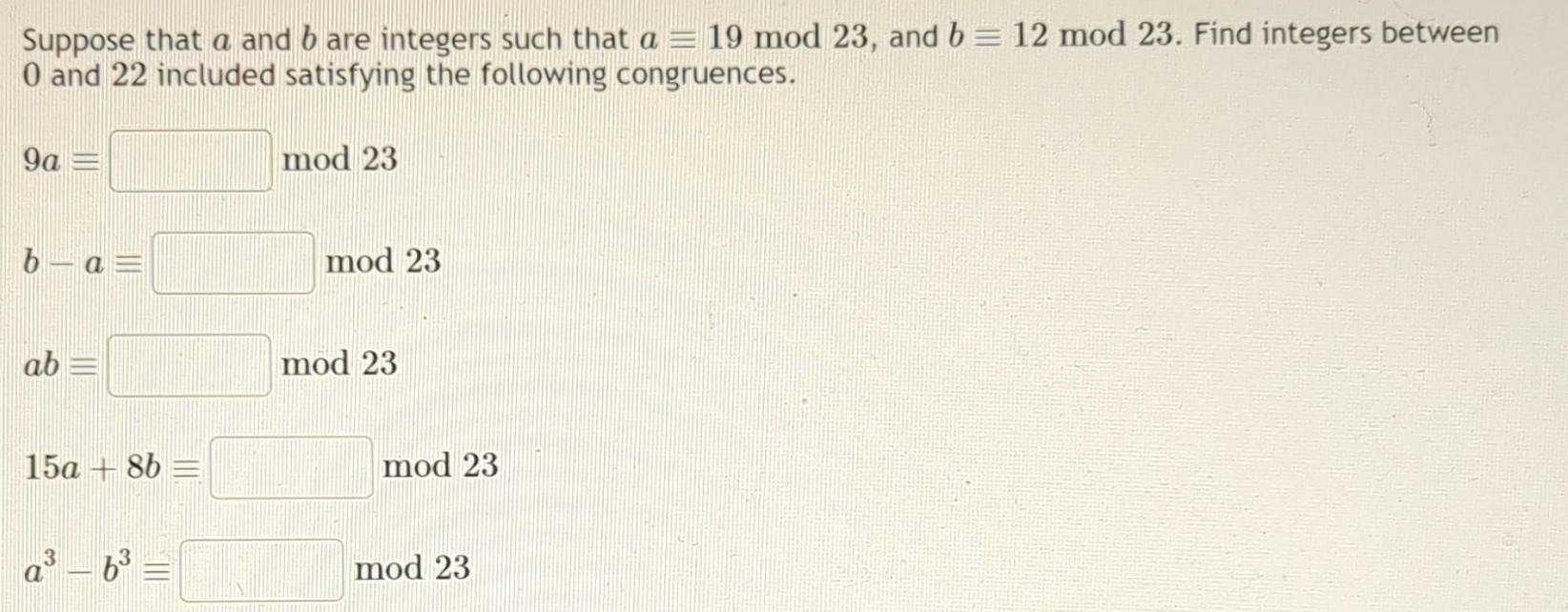 Solved Suppose that a and b are integers such that | Chegg.com
