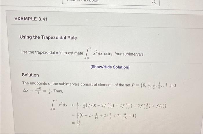 Solved Calculating Error in the Trapezoidal Rule Calculate | Chegg.com