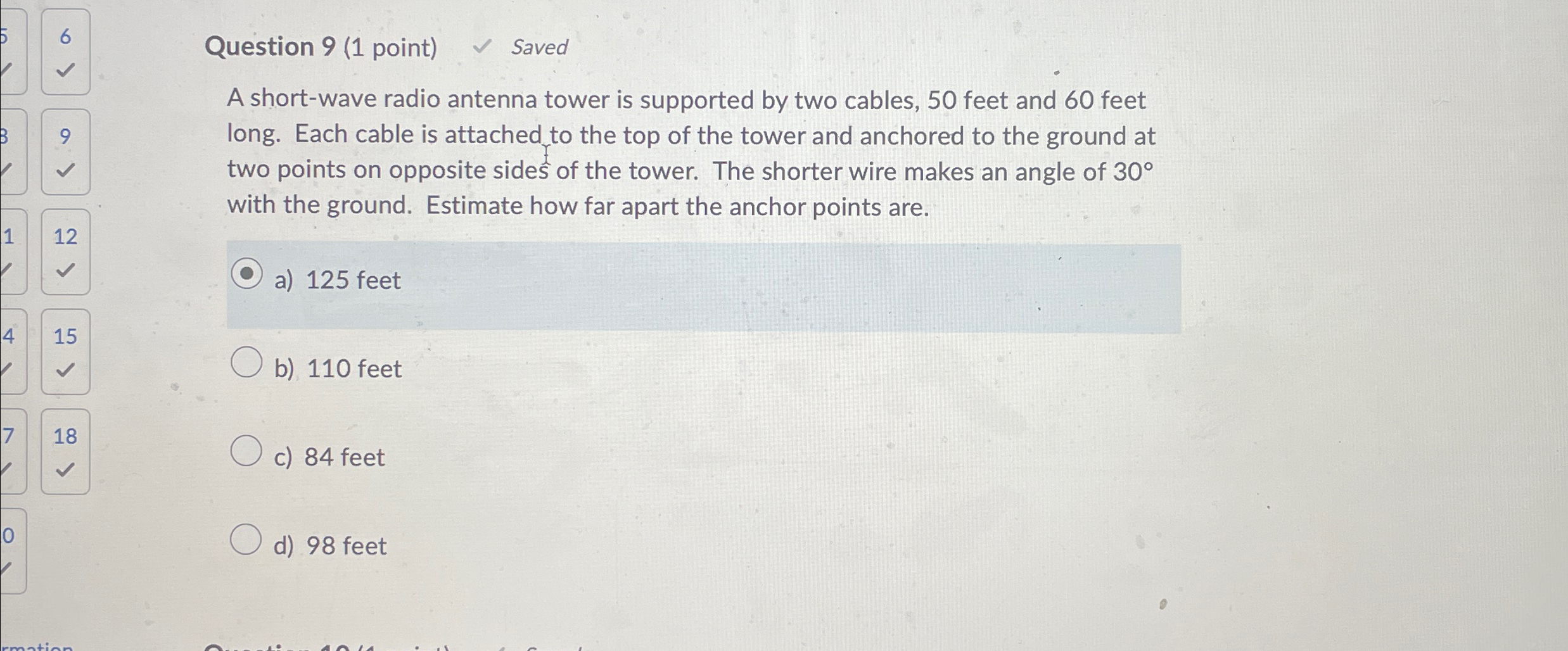 Solved 6Question 9 (1 ﻿point) ﻿SavedA short-wave radio | Chegg.com