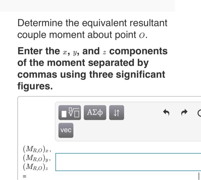 Solved Determine the equivalent resultant couple moment | Chegg.com
