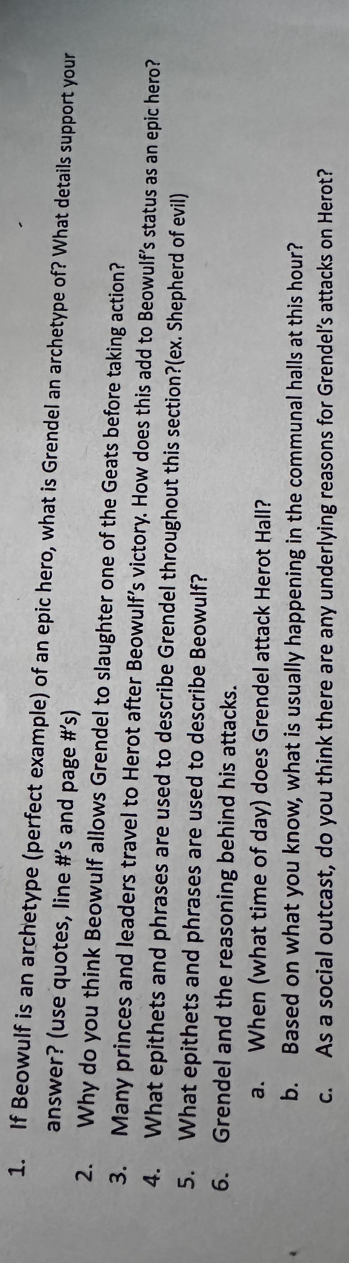 Solved If Beowulf is an archetype (perfect example) ﻿of an | Chegg.com