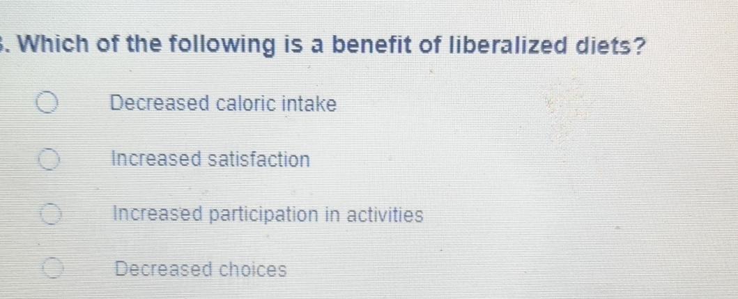 Solved Which of the following is a benefit of liberalized | Chegg.com