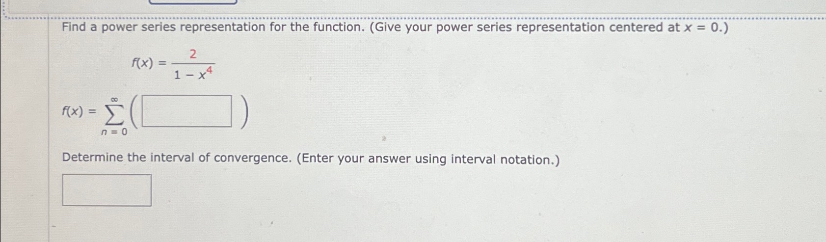 Solved Find a power series representation for the function. | Chegg.com