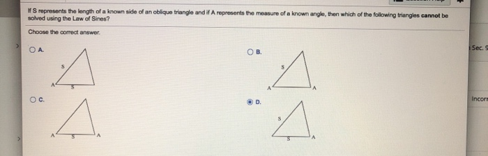 Solved IfS represents the length of a known side of an | Chegg.com