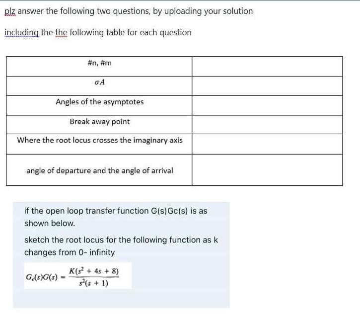 Solved plz answer the following two questions, by uploading | Chegg.com