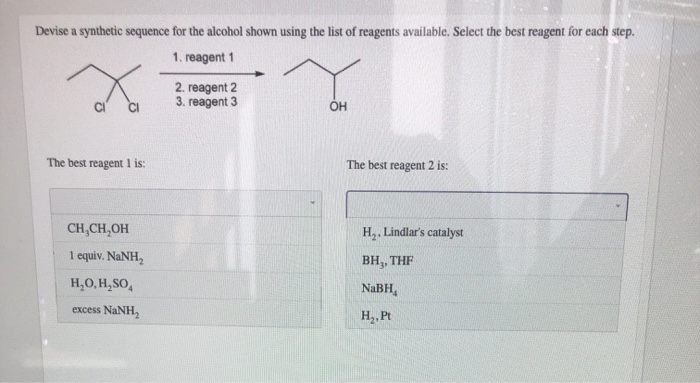 Solved Devise a synthetic sequence for the reaction using | Chegg.com