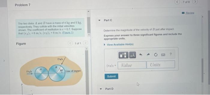 Solved The two disks A and B have a mass of 4 kg and 5 kg. | Chegg.com