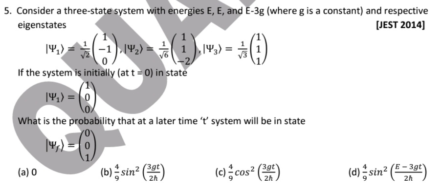 Solved Consider a three-state system with energies E,E, ﻿and | Chegg.com
