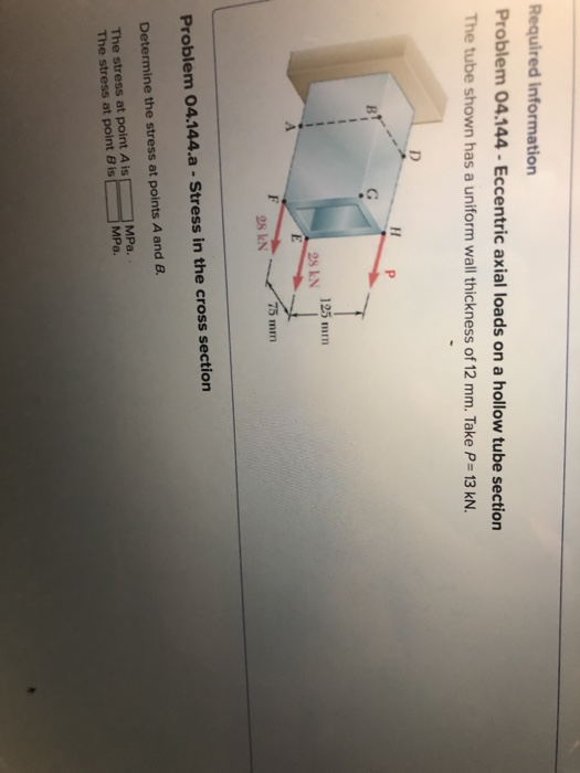 Solved Required information Problem 04.130 - Unsymmetric | Chegg.com