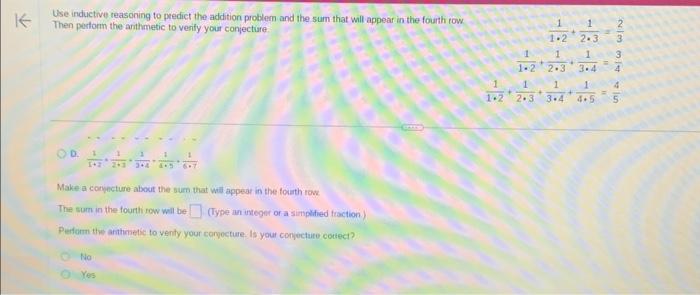 Solved Use inductive reasoning to predict the addition | Chegg.com