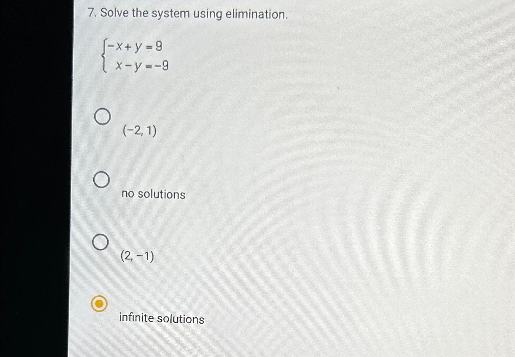 Solved Solve the system using | Chegg.com