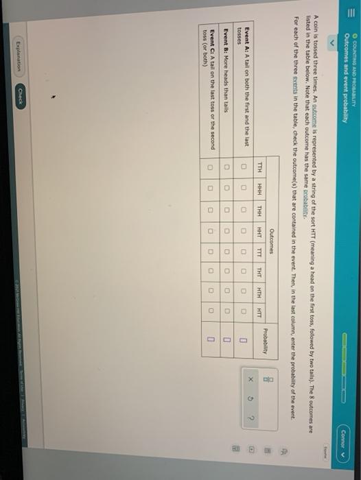 Solved III COUNTING AND PROBALITY Outcomes and event | Chegg.com