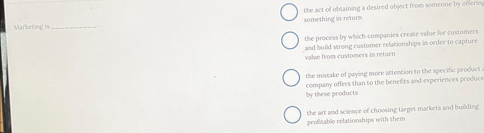 Solved the act of obtaining a desired object from someone by | Chegg.com