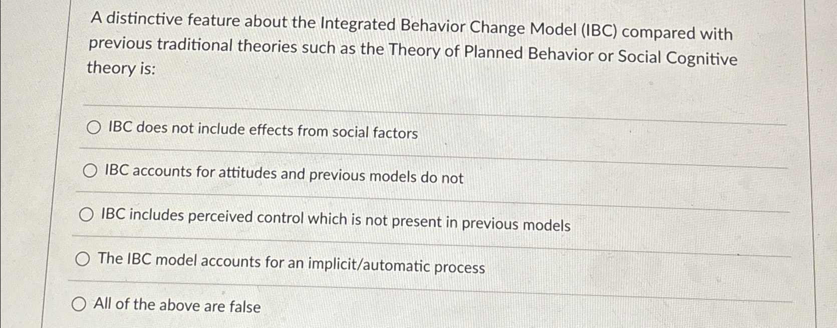 Solved A distinctive feature about the Integrated Behavior | Chegg.com