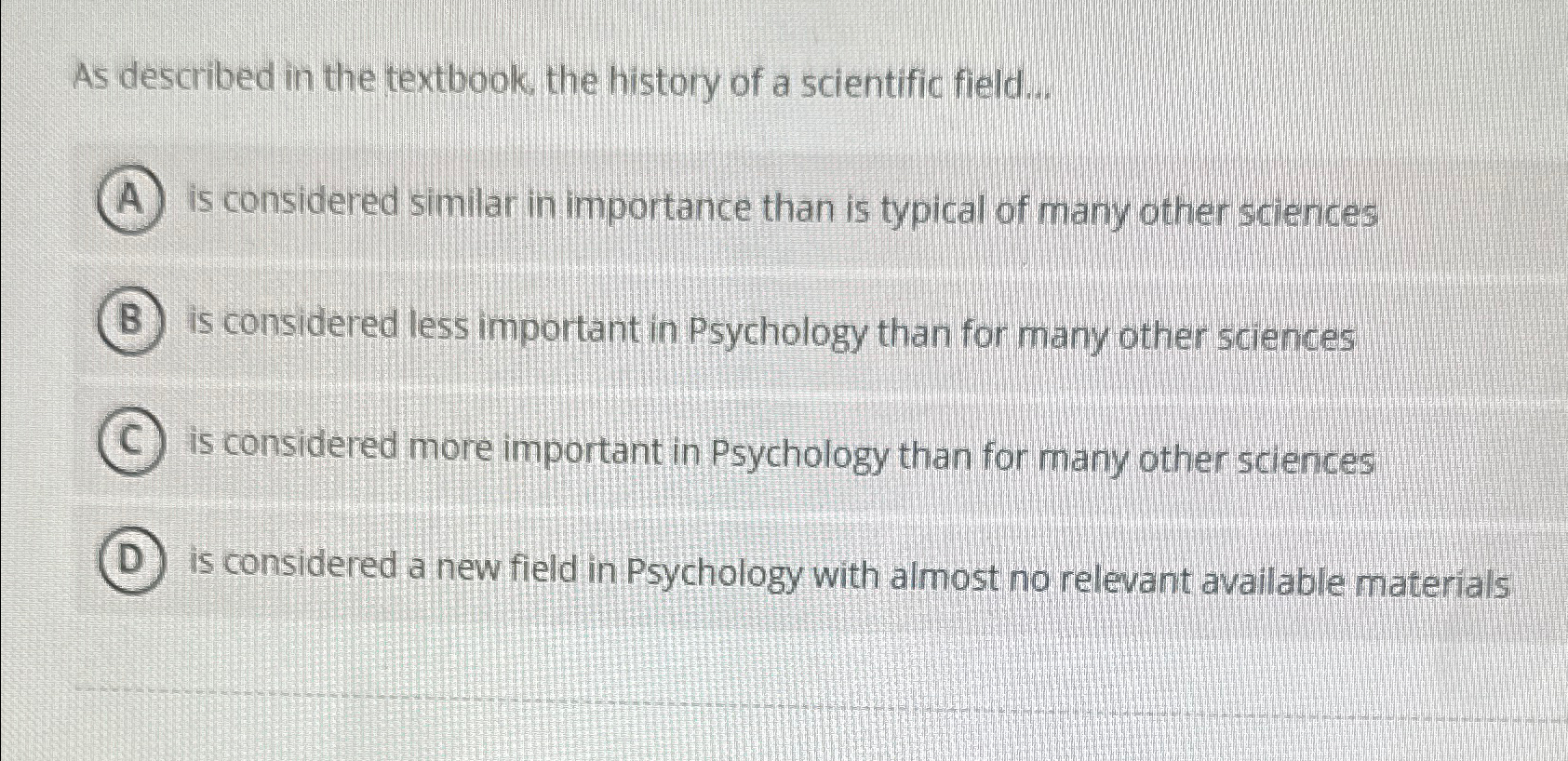 Solved As described in the textbook, the history of a | Chegg.com
