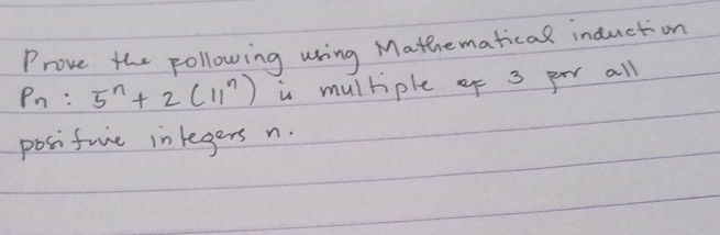 Solved Prove the following wsing Mathematical induction | Chegg.com