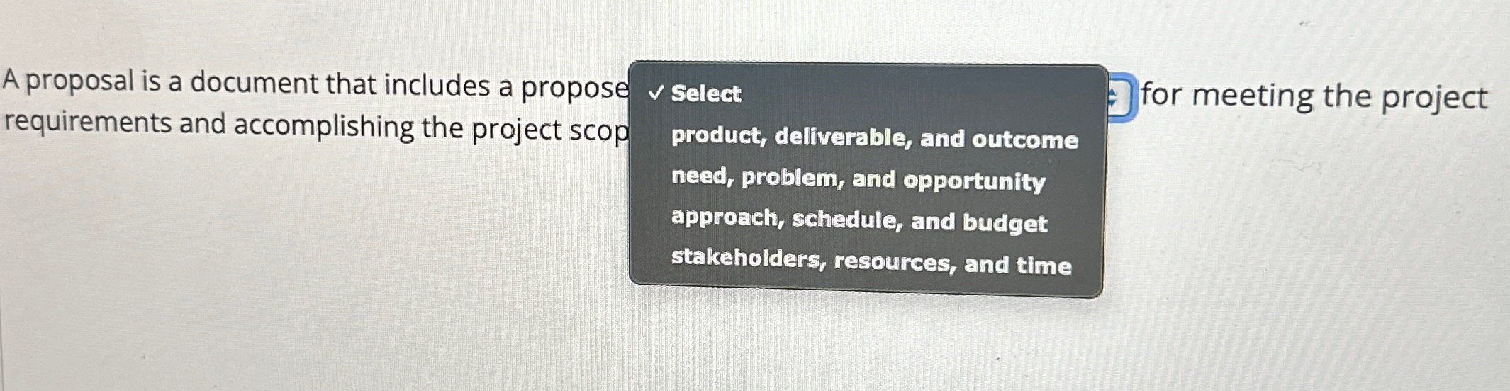 Solved A proposal is a document that includes a propose | Chegg.com