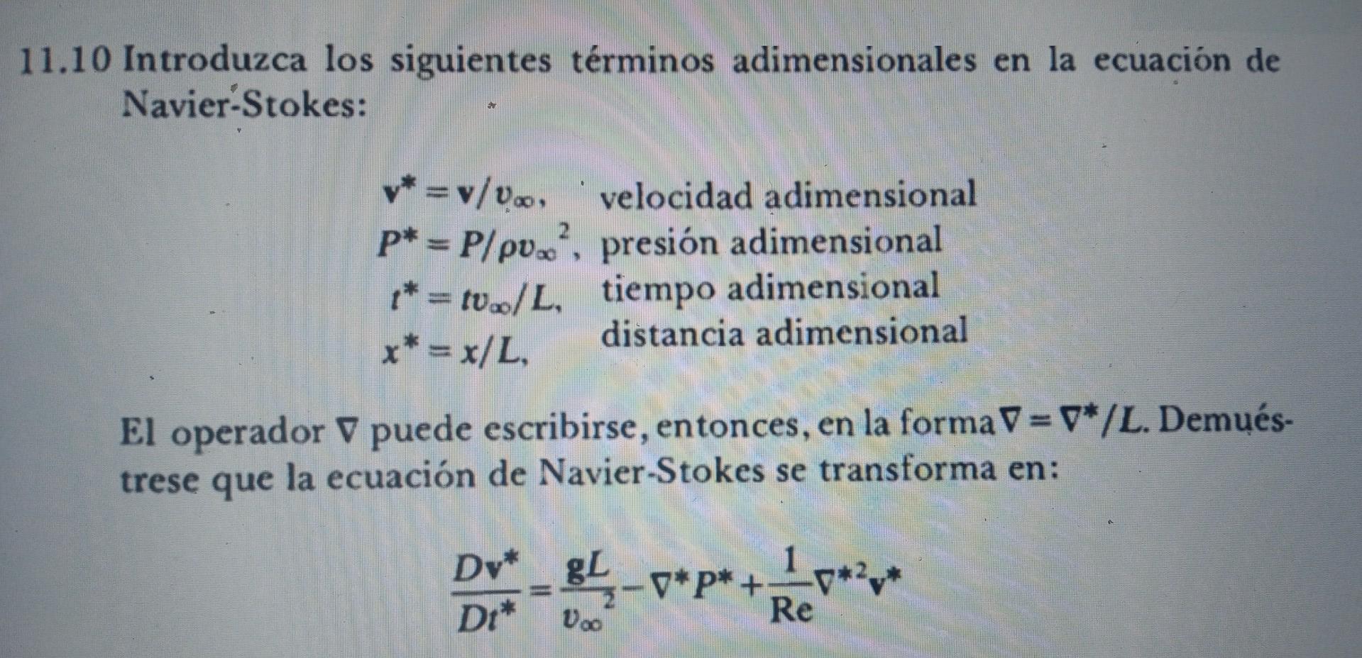 Solved Enter the following dimensionless terms in the Navier | Chegg.com