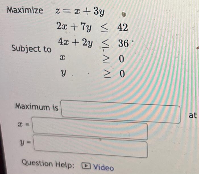 Solved Optimize the objective function below based on the | Chegg.com