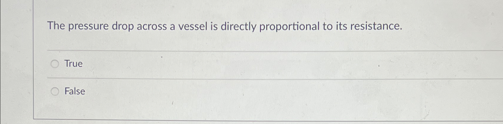 Solved The pressure drop across a vessel is directly | Chegg.com