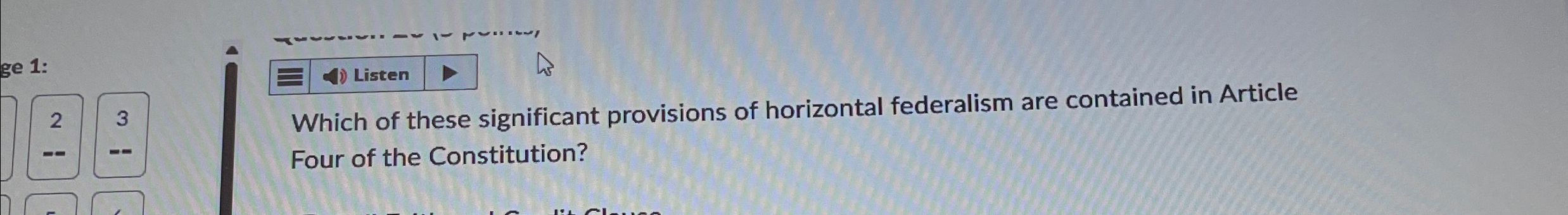 Solved Listen23Which of these significant provisions of | Chegg.com