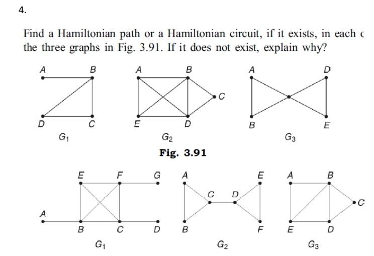 Solved Find a Hamiltonian path or a Hamiltonian circuit, if | Chegg.com