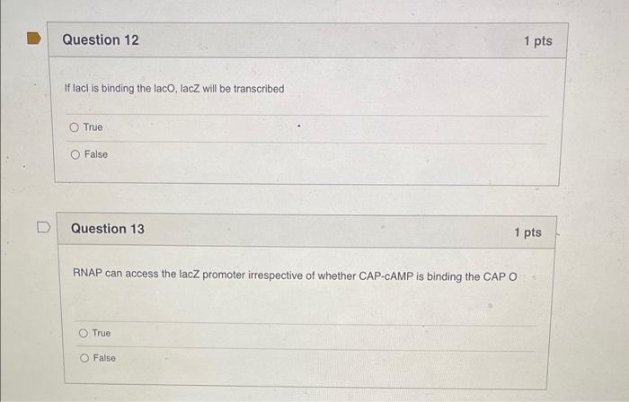 Solved If lacl is binding the lacO, lacZ will be transcribed | Chegg.com