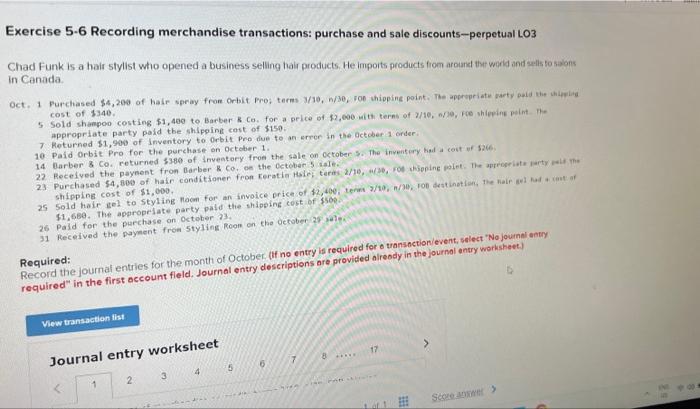 Solved Exercise 5-4 Recording journal entries for | Chegg.com