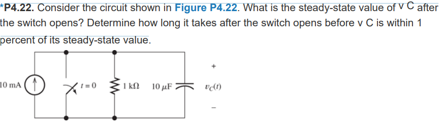 Solved P4.22. ﻿Consider the circuit shown in Figure P4.22. | Chegg.com