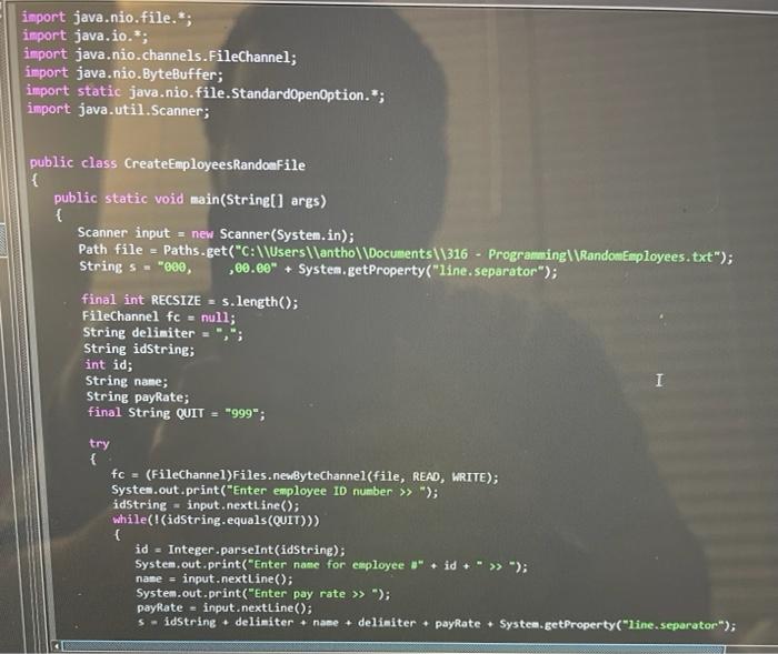 import java.nio.file."; import java.io.*; import | Chegg.com