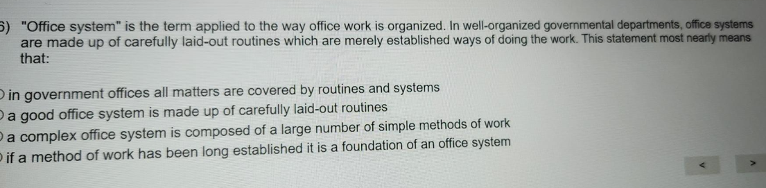 Solved "Office system" is the term applied to the way office | Chegg.com