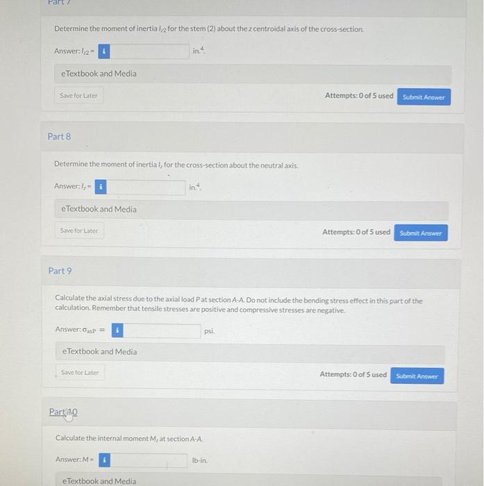 Solved The tee shape shown is used as a short post to | Chegg.com