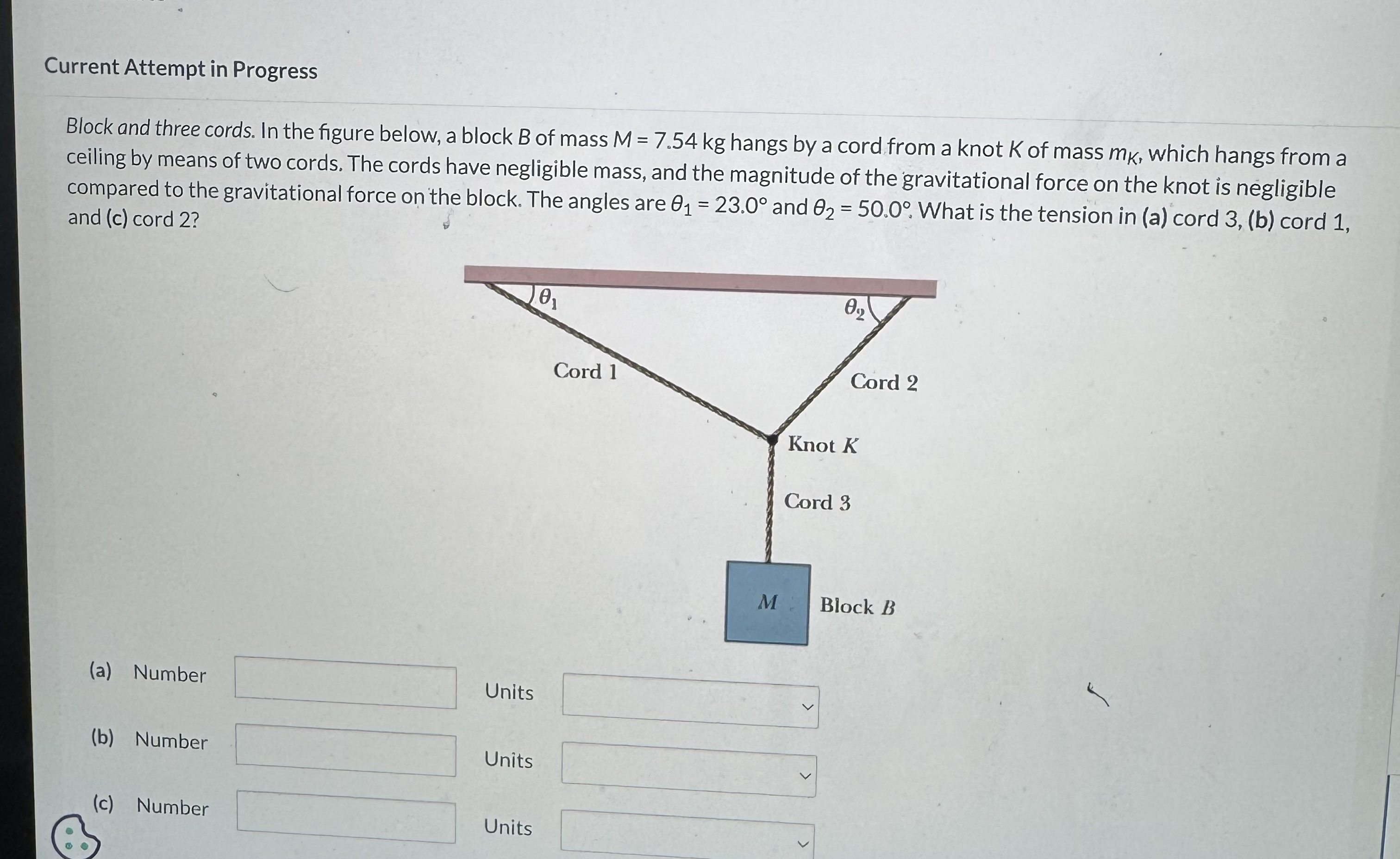 Solved Current Attempt in ProgressBlock and three cords. In | Chegg.com