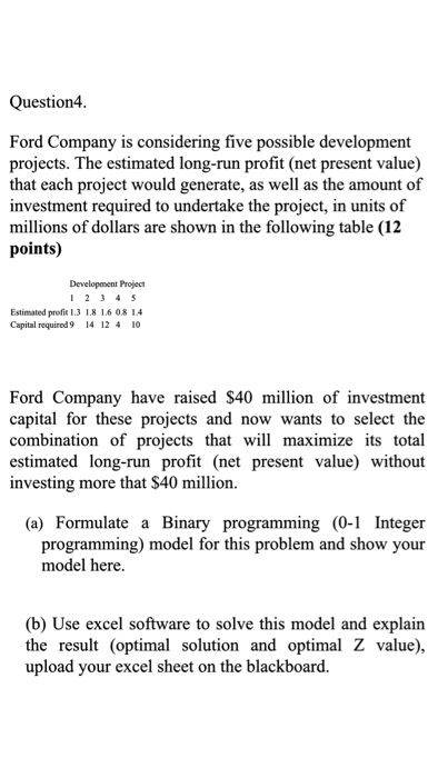 Solved Solve part b with excel showing formulas. If you have | Chegg.com