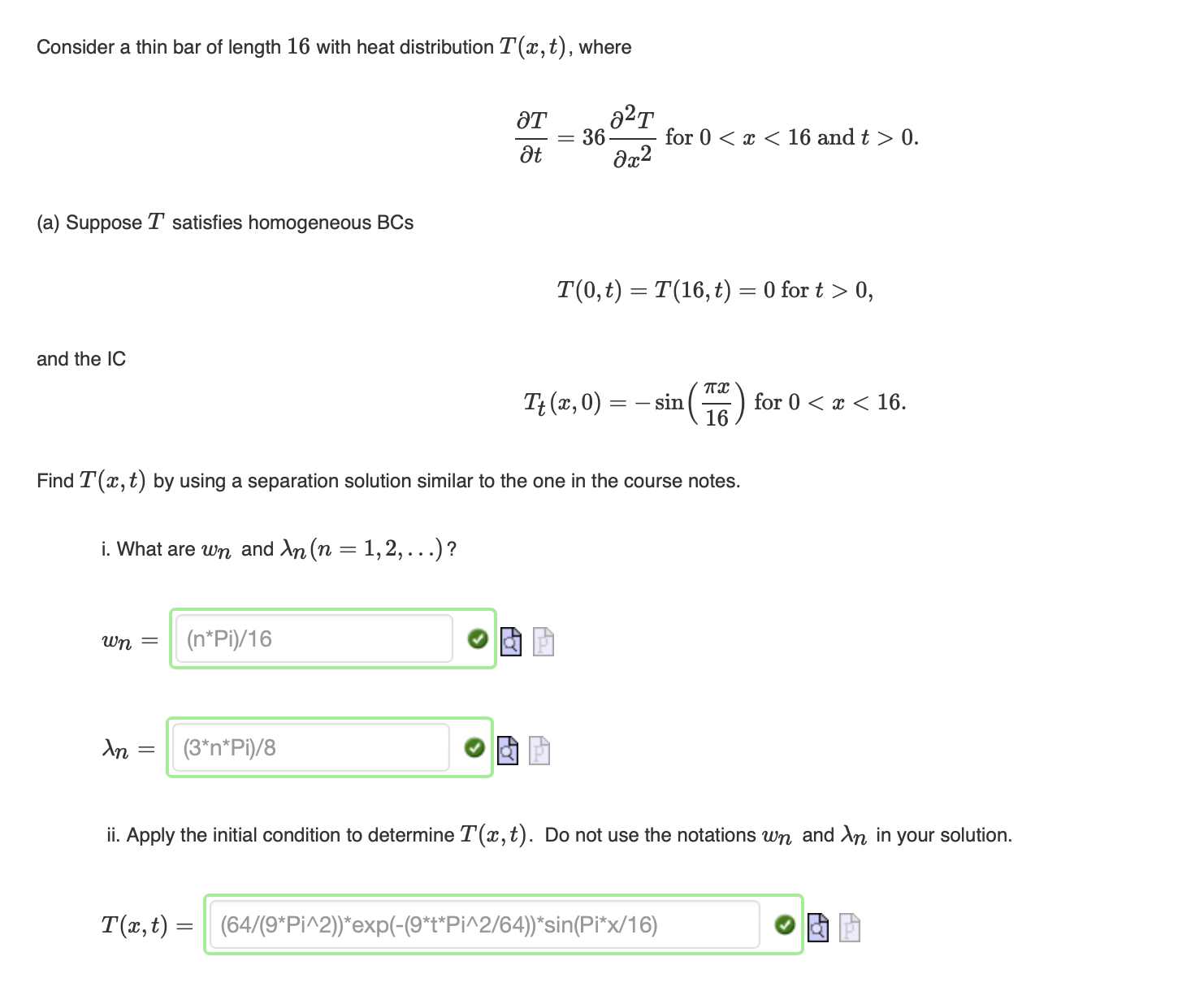 Solved Do only part C please! ﻿(b) ﻿Find the smallest time | Chegg.com
