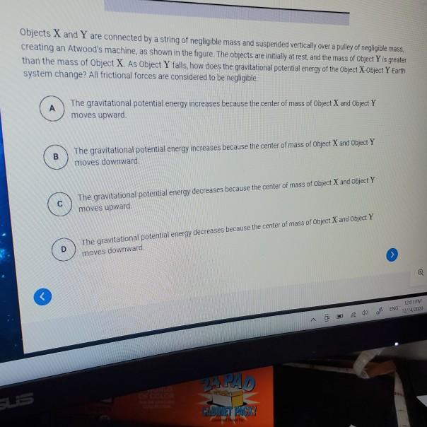 Solved 15 of 55 @ Object Y Object X Objects X and Y are | Chegg.com